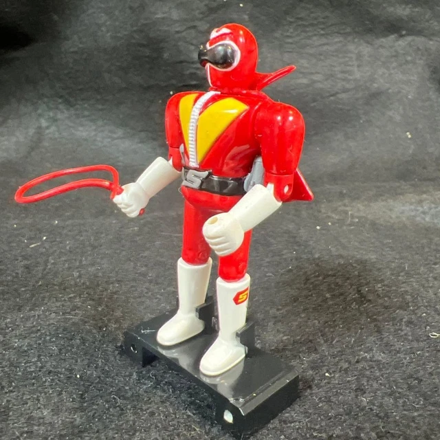 FIGURA GORANGER AKARANGER Capsule Chogokin, usata, parte base mancante ...