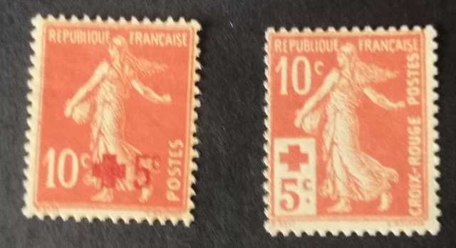 TIMBRE FRANCE 1914 N°146 et 147 SÉRIE DE 2 TIMBRES SEMEUSE CROIX ROUGE NEUF* EUR 0,80 - PicClick FR