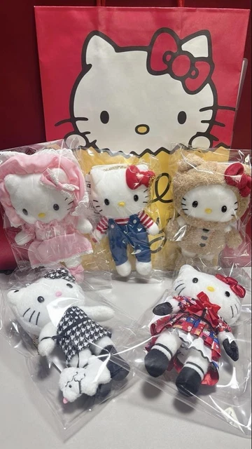 HELLO KITTY 50TH Anniversary Limited Edition Peluche Mascotte Set 5 ...