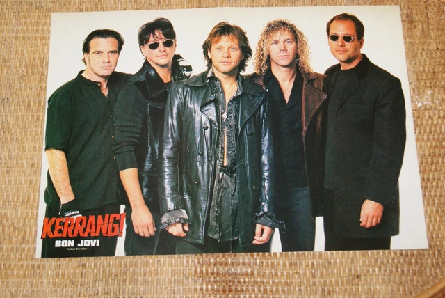 BON JOVI BAND large A3 size glossy magazine music promo ART poster £3. ...