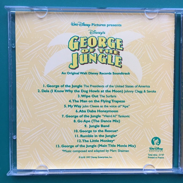 GEORGE OF THE JUNGLE Film Soundtrack OST CD Marc Shaiman Disney Brendan ...