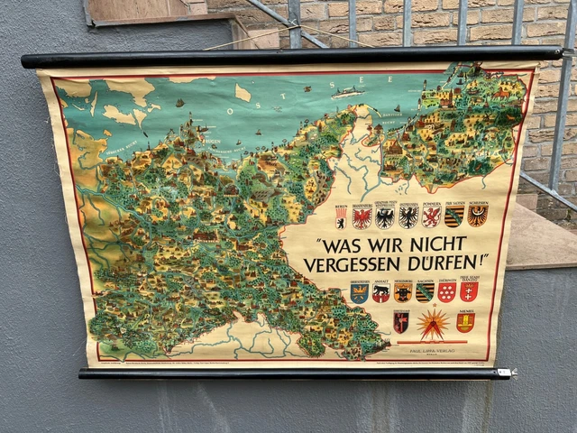 SCHULWANDKARTE LANDKARTE DEUTSCHE Ostgebiete Stand 1937 Paul Lippa Verlag EUR 49,00 - PicClick DE