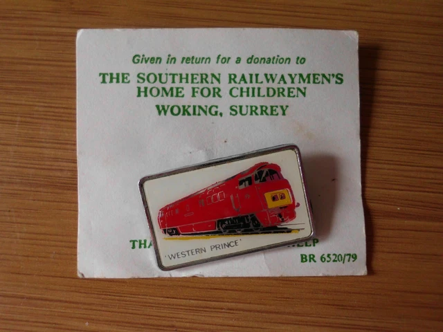 WESTERN PRINCE RAILWAY Train Badge Southern Railwaymens Home Woking EUR ...
