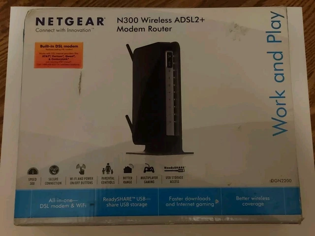 NETGEAR N300 WIRELESS DSL Modem Router (ADSL2+Modem Router) Model ...