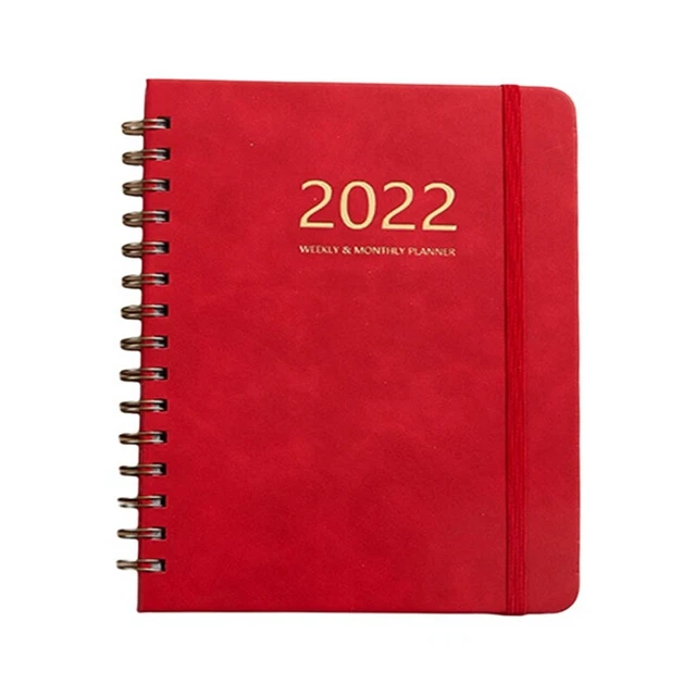 WEEKLY PLAN BOOK Full English Schedule Book PU Leather Ebook 2022
