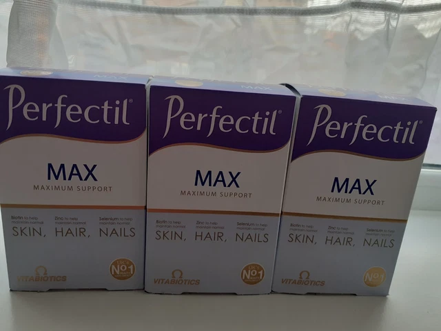 3 X VITABIOTICS Perfectil Max Support For Skin , Hair & Nails 56 Tab 28 Cap £40.99 - PicClick UK