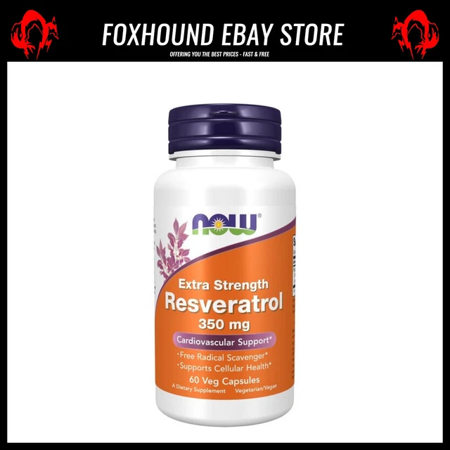 NOW FOODS RESVERATROL Extra Strength 350Mg - 60 Vcaps £32.00 - PicClick UK