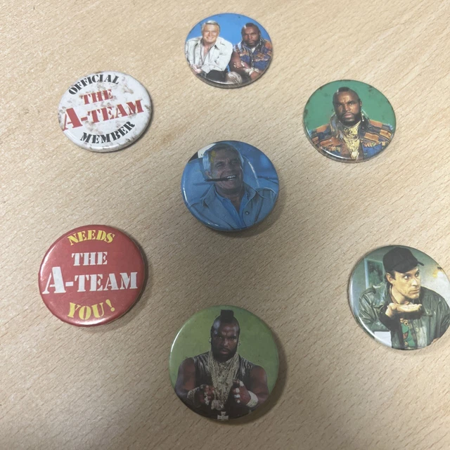 ORIGINAL 80ER THE A-TEAM PIN-BACK KNOPFABZEICHEN VINTAGE SELTEN COOL BA ...
