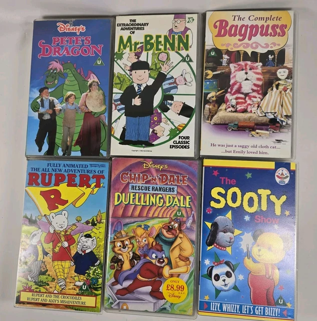KIDS TV VINTAGE VHS Bundle Lot Bagpuss Mr Benn Petes Dragon Sooty ...