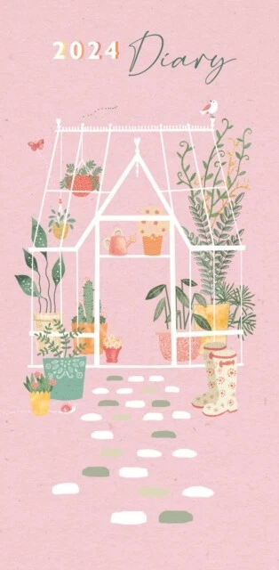 PINK GREENHOUSE DELUXE Slim Diary 2024 - New Diary - Y245z £7.14 ...