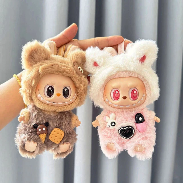 POP MART THE Monsters Labubu Macarons Doll Cute Pink Bunny Plush ...