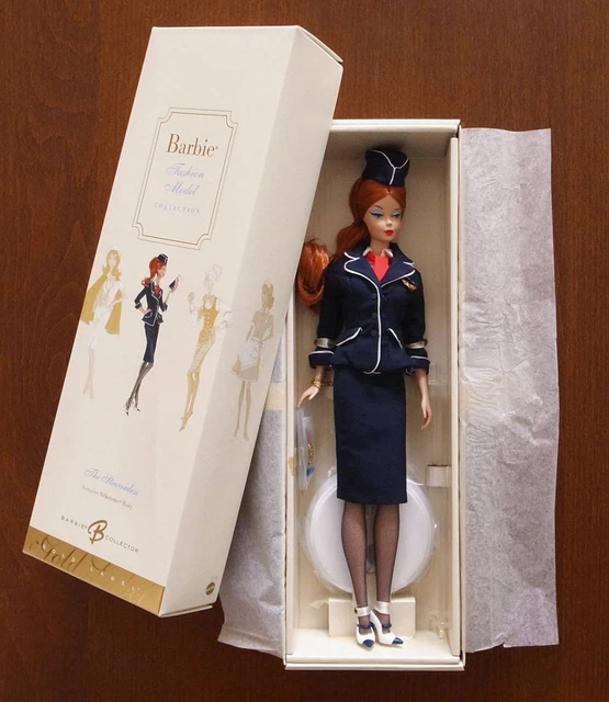 BARBIE STEWARDESS FASHION Model J4256/Japan Limited Gold Label Mattel ...