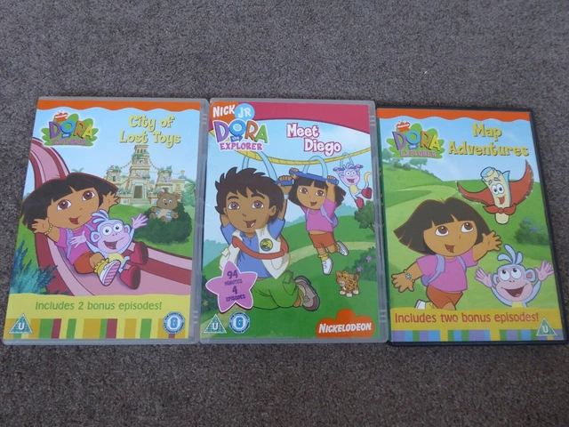 DORA THE EXPLORER 3 x DVD's - Map Adventures, City of Lost Toys & Meet ...