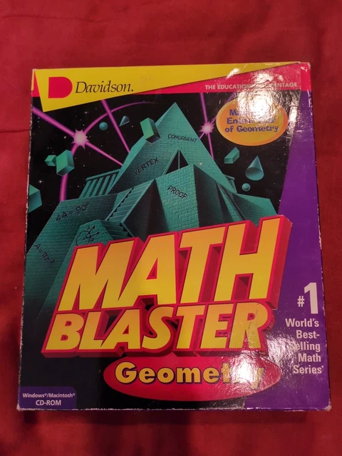 MATH BLASTER: GEOMETRY (PC CD-ROM, 1996, Davidson & Associates) - NEW ...