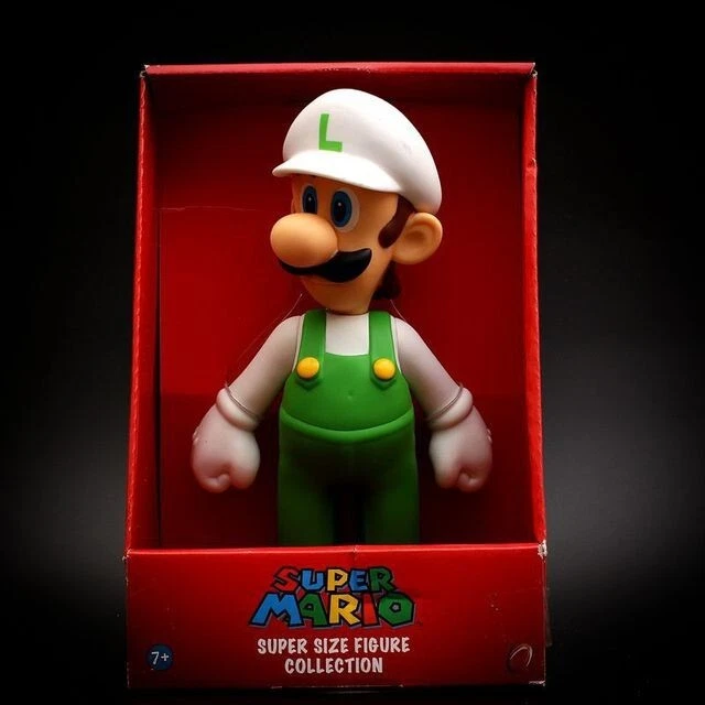 BIG SUPER MARIO Bros Toys Luigi White Anime Figures PVC Action Figure ...