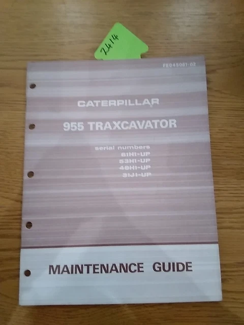 CATERPILLAR CAT TRAXCAVATOR 955 Maintenance Guide £16.32 - PicClick UK
