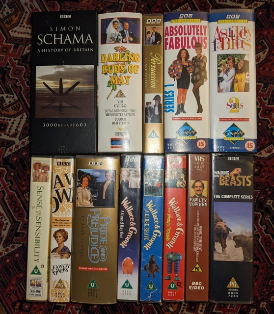 13X VINTAGE/CLASSIC BBC VHS Joblot/Bundle- Pride & Prejudice/Wallace ...