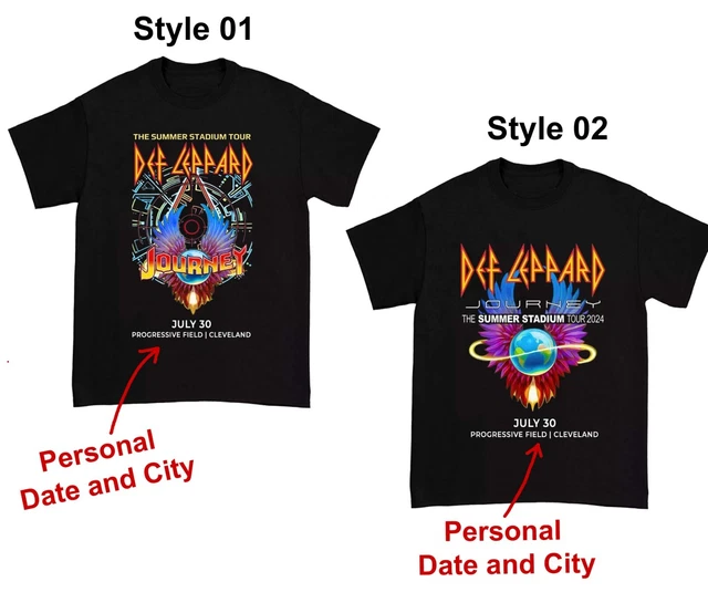 DEF LEPPARD AND Journey Summer Stadium Tour 2024 Shirt , Custom Date Tour Shirt EUR 15,60 ...