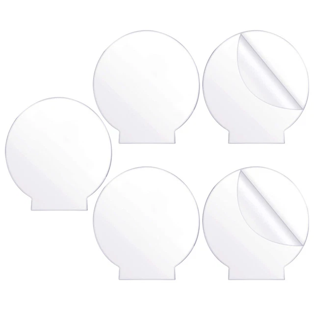 5 PCS ROUND Acrylic Sheet Panel Cast Acrylic Led Light Acrylic Light ...