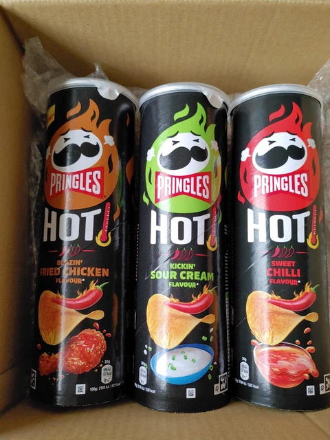 3× BIG SIZE Pringles potato chips collections- variety flavours 158 g ...