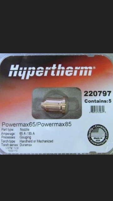 4 PACK HYPERTHERM Torch Series Duramax RT Nozzles 220797 75% OFF!!! £15 ...