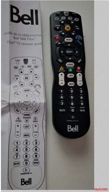 BELL INTERACTIVE ITV Fibe TV Box Remote Control Brand New With Manual ...