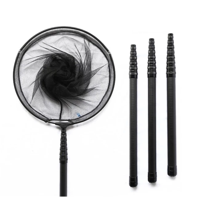 CARBON FISHING NET Fish Landing Hand Net Collapsible Telescopic Pole ...