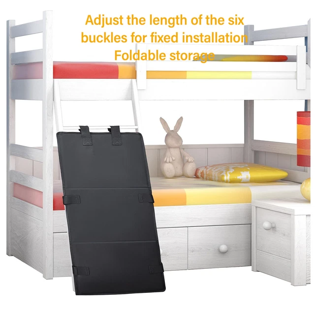 BUNK BED LADDER Lock Bunk Bed Ladder Safety Cover Foldable Prevent Kids ...