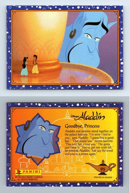 GOODBYE, PRINCESS #95 Disney's Aladdin 1993 Panini Trade Card £0.99 ...