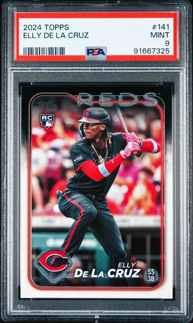 CARTA ROOKIE 2024 Topps Elly De La Cruz #141! PSA 9! EUR 5,07 - PicClick IT