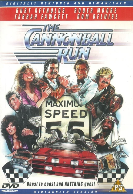 THE CANNONBALL RUN (1981) DVD, Burt Reynolds, Roger Moore,Dom DeLuise ...