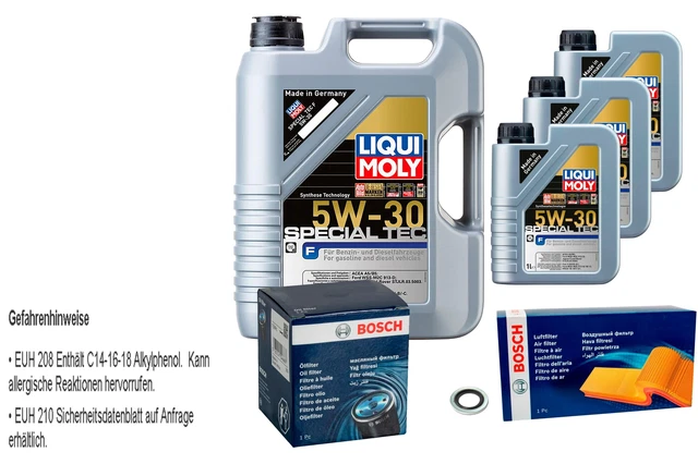 BOSCH INSPECTION SET 8 LIQUI MOLY Spécial Tec F 5W-30 pour Ford EUR 125,87 - PicClick FR
