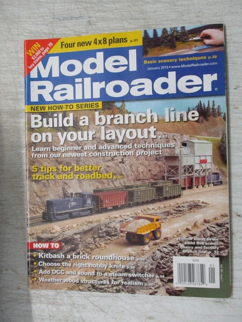 MODEL RAILROADER MAGAZINE Jan 2013 Basic Scenery Techniques Build A ...