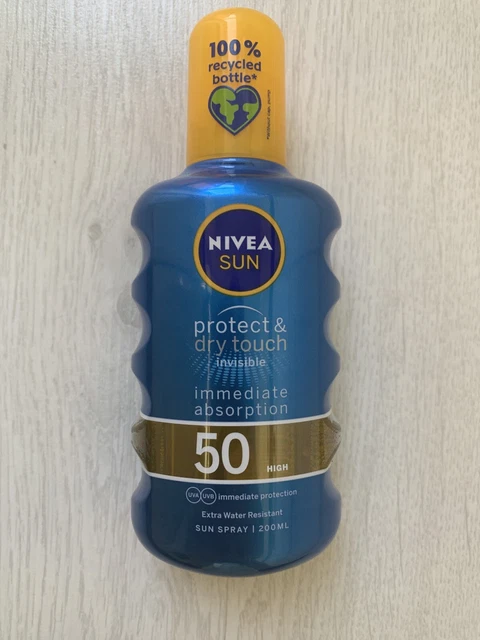 NIVEA SUN PROTECT & DRY TOUCH SPF50 HIGH SUN SPRAY 200ml WATER ...