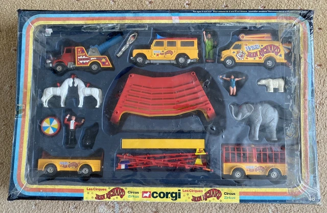 CORGI PINDER JEAN Richard Boxed Circus Set. Vintage Toy. Complete £65. ...