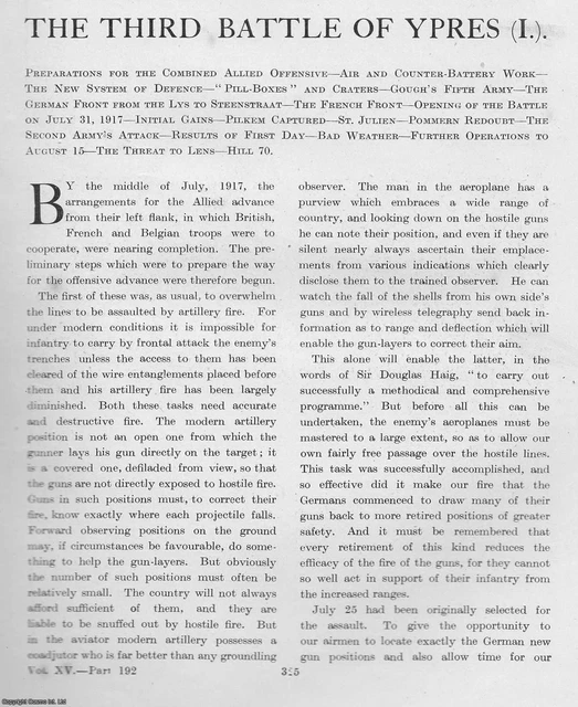 WORLD WAR 1 : The Third Battle Of Ypres. Part 1 Of 4. An Uncommon ...