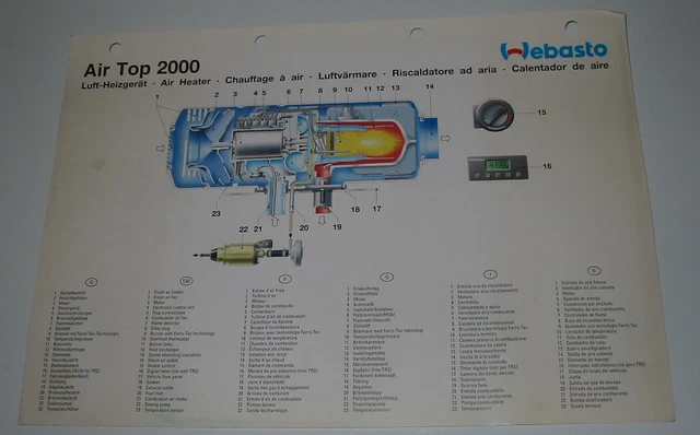 INFORMATION TECHNIQUE AIR Top 2000 Webasto schéma circuit automatique ! EUR 9,90 - PicClick FR