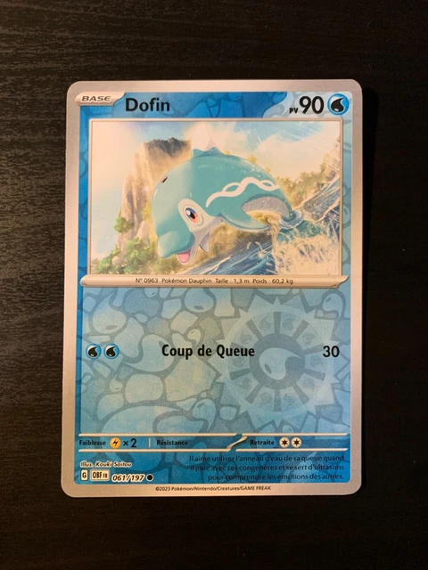 CARTE POKÉMON REVERSE Dofin 061/197 OBF Flammes Obsidiennes FR NEUF EUR ...