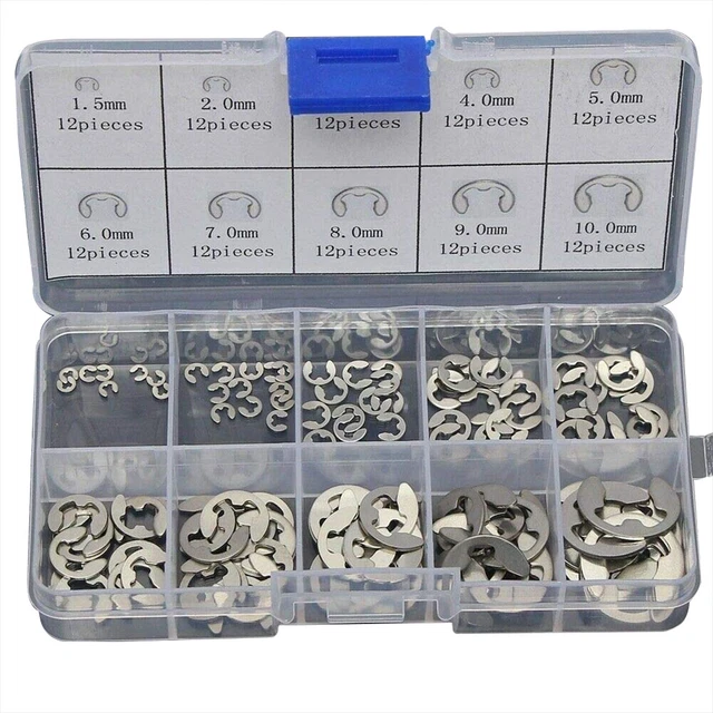 STAINLESS STEEL METRIC External E Clip Washer Retaining Rings Circlip ...