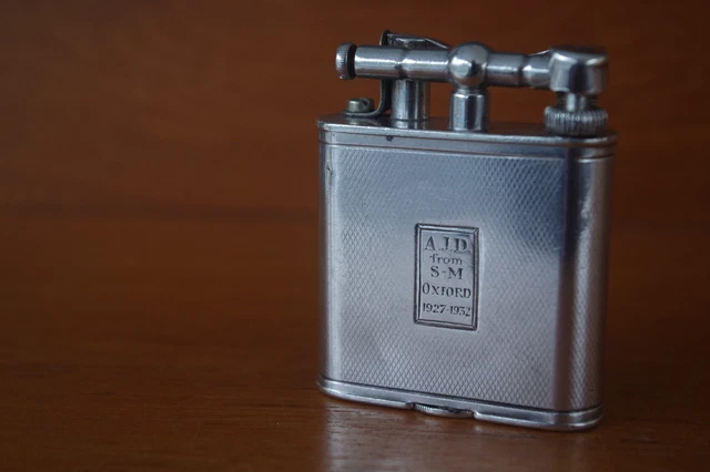 VINTAGE SOLID SILVER Hallmarked Dunhill Unique Lighter EUR 322,24 ...