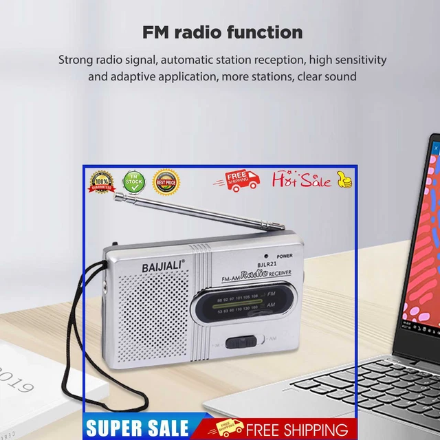 MINI AM/FM RADIO AA Battery Powered Full-wave Band FM Radio Receiver ...