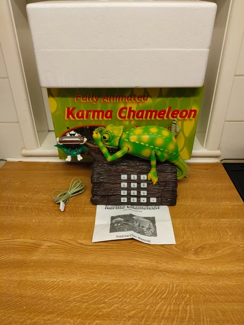 KARMA CHAMELEON FULLY Animated Novelty Singing Telephone Boxed 1980's £ ...