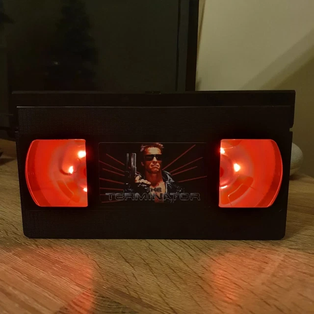 THE TERMINATOR LED VHS Video Tape Lamp Birthday Christmas Gift 80s ...