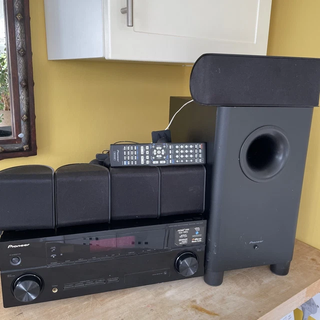 PIONEER SURROUND SOUND system, 5 Speakers & Subwoofer With Remote ...