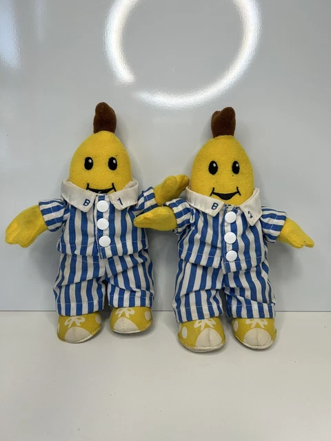 VINTAGE 2 X Bananas in Pyjamas Soft Toy Figures Tomy 1995 B1 B2 ...