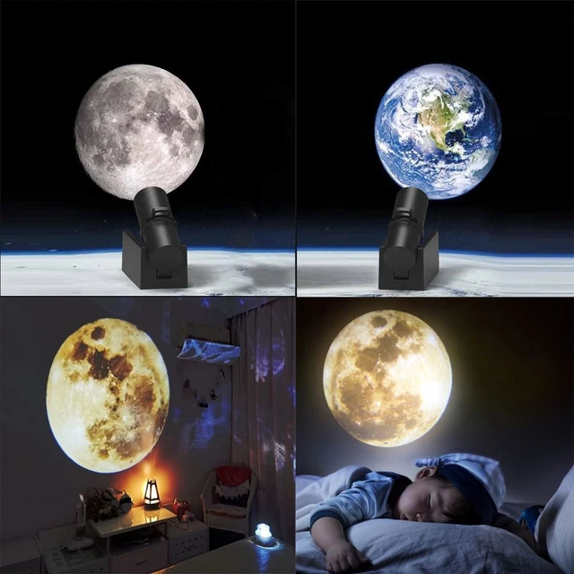 BEDROOM NIGHT LIGHT Earth Moon Star Projector Planet Projector ...