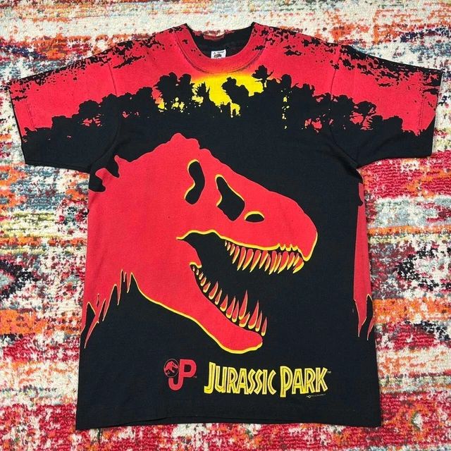 VINTAGE 90S 1993 Jurassic Park T Rex All Over Print Movie Promo T Shirt ...