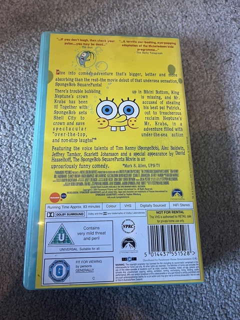 SPONGEBOB SQUAREPANTS THE Movie VHS Tape (2005) RARE Nickelodeon ...