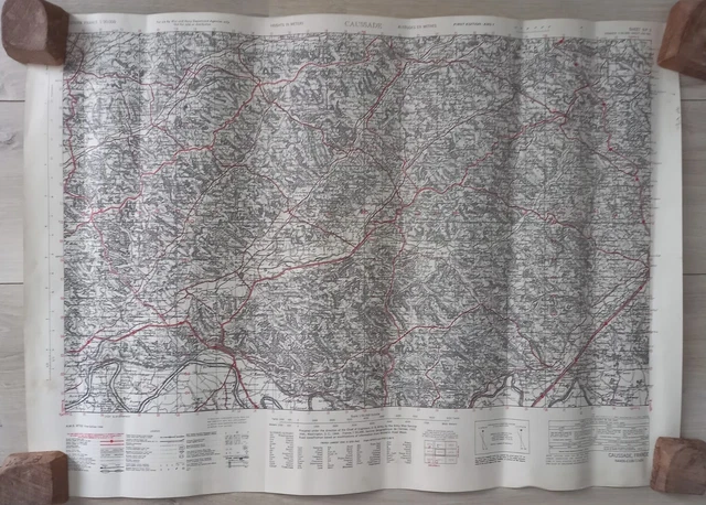 CARTE D'ÉTAT MAJOR WW2 Army Map Service 1944 - Caussade EUR 15,00 ...