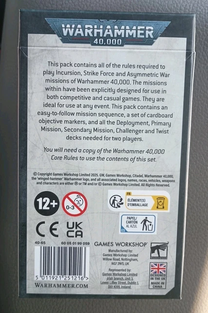 WARHAMMER 40K CHAPTER Approved Mission Deck - 2025-2026 New! £30.22 ...